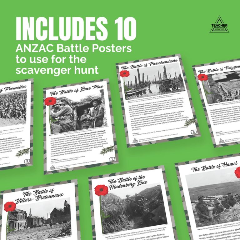ANZAC Day Scavenger Hunt - Teacher Professional Development