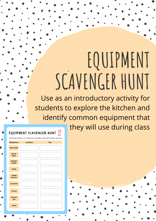 Equipment Scavenger Hunt - Teacher Professional Development