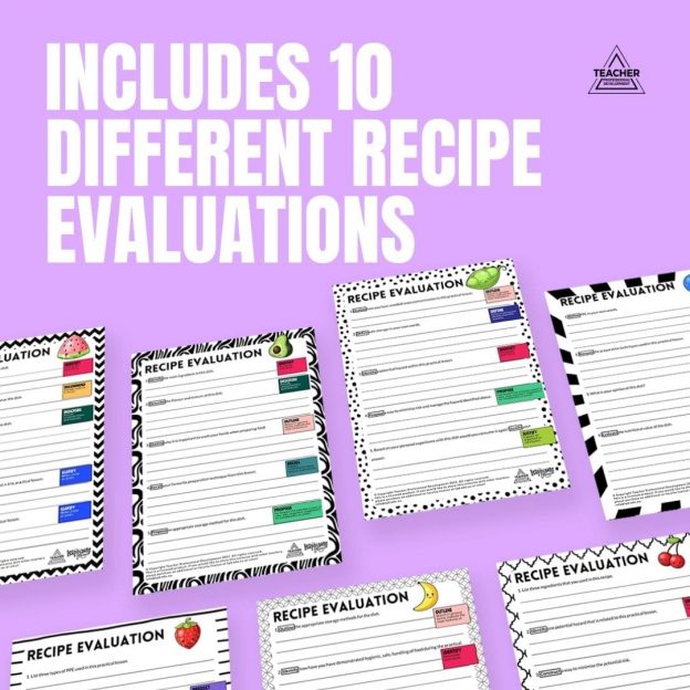 Recipe Evaluations - Teaching Resources