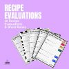 Recipe Evaluations - Teaching Resources