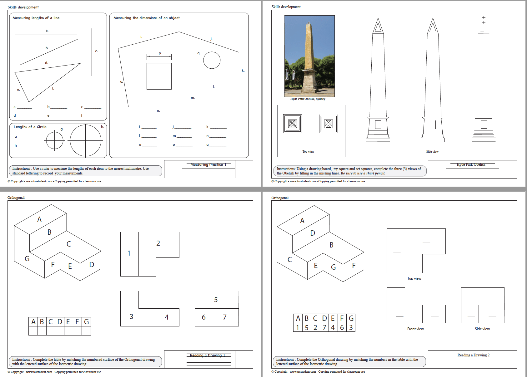 Technical Drawing and Graphics - Set 7 "Skills Development" - Teacher ...