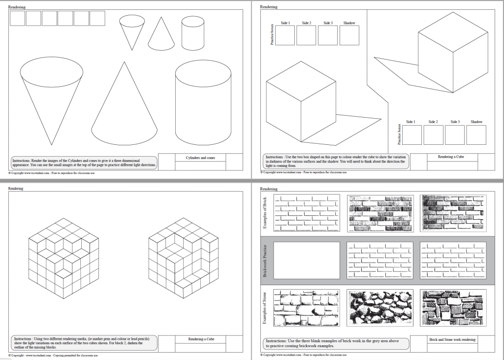 Technical Drawing and Graphics - Set 2 "Rendering" - Teacher ...