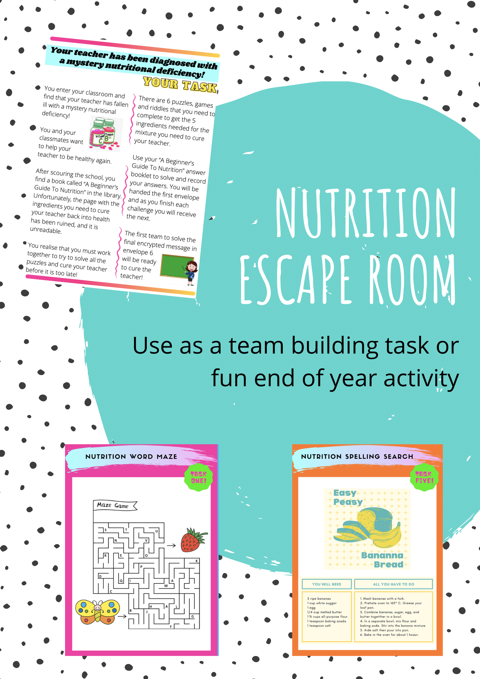 Nutrition Escape Room - Teacher Professional Development
