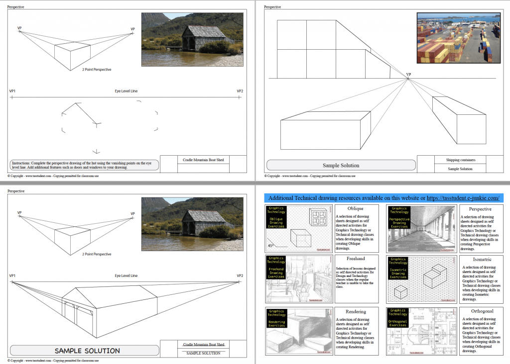 Technical Drawing and Graphics - Set 4 - "Perspective Drawing ...