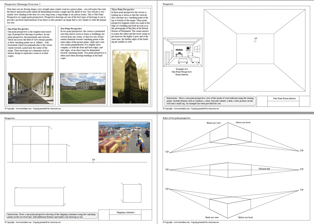 Technical Drawing and Graphics - Set 4 - "Perspective Drawing ...