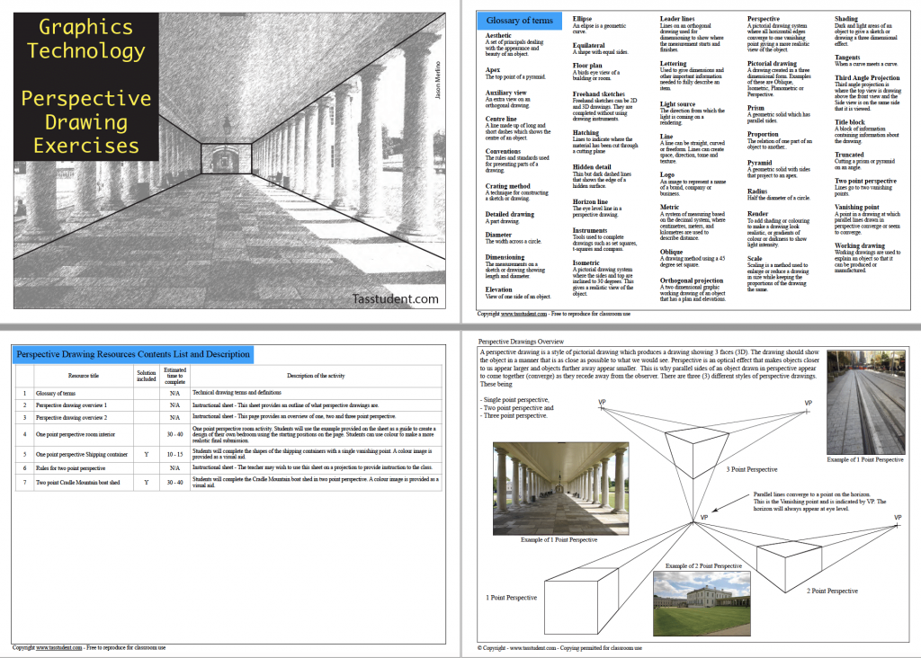 Technical Drawing and Graphics - Set 4 - "Perspective Drawing ...