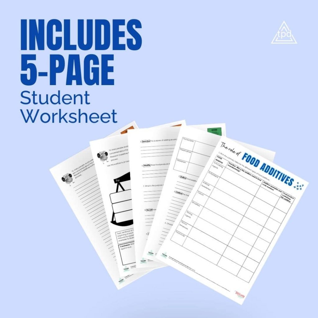 The Role of Food Additives - Teaching Resources