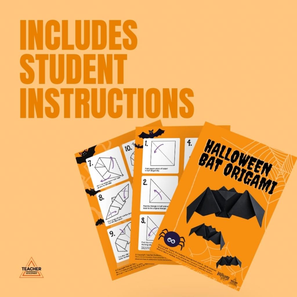 Halloween Bat Origami Activity - Teacher Professional Development