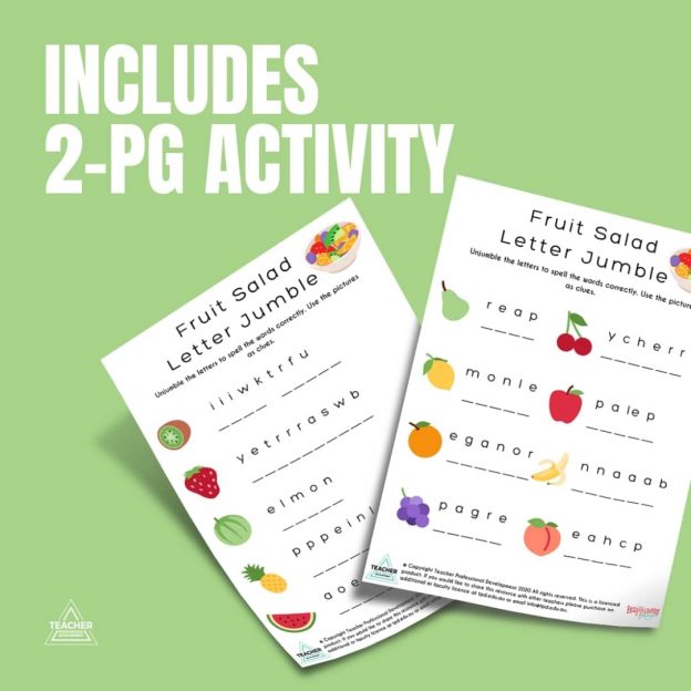 Fruit Salad Letter Jumble Activity - Teacher Professional Development