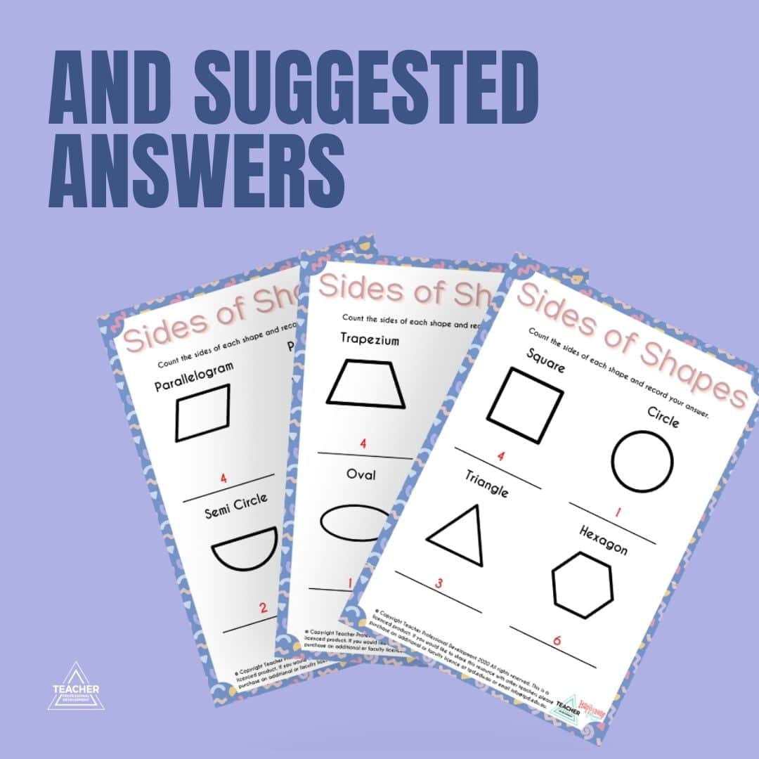 Sides of Shapes Activity - Teacher Professional Development