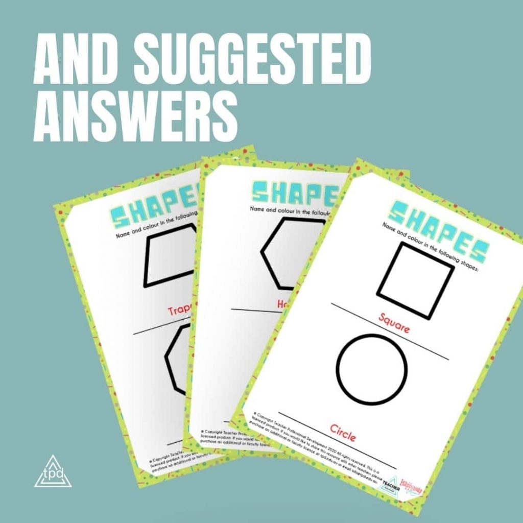 Shapes Identification Activity - Teacher Professional Development
