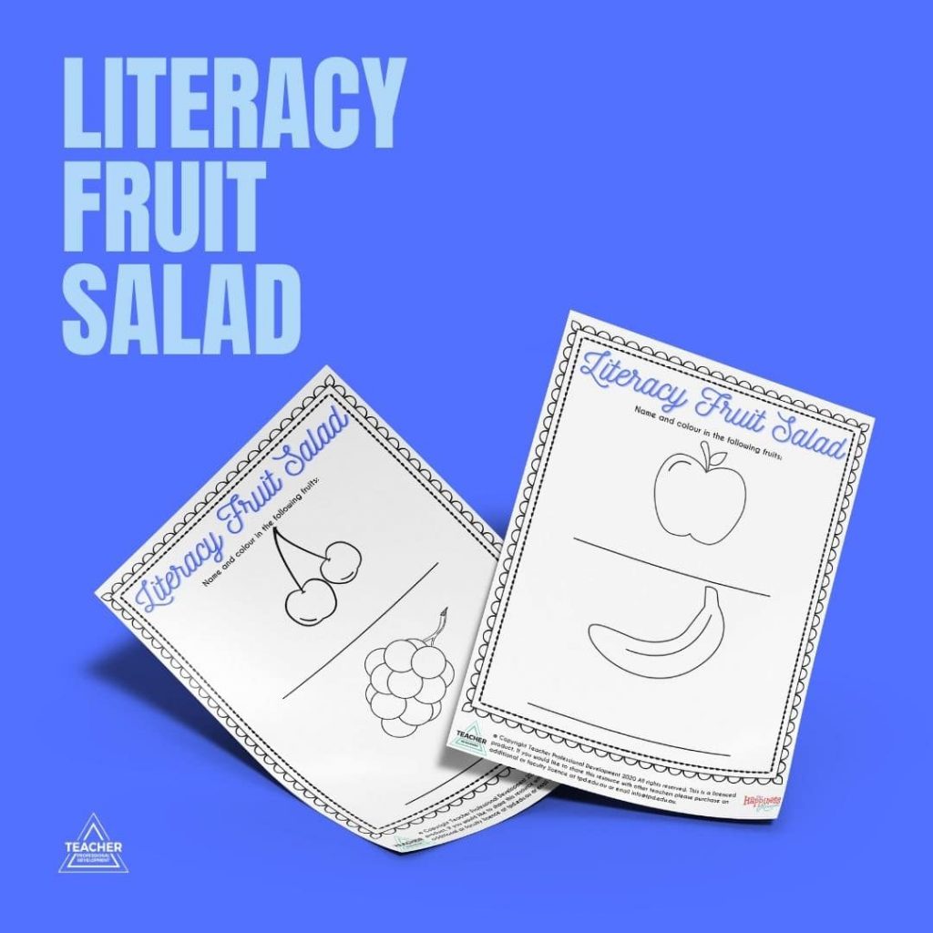 Literacy Fruit Salad Activity - Teacher Professional Development