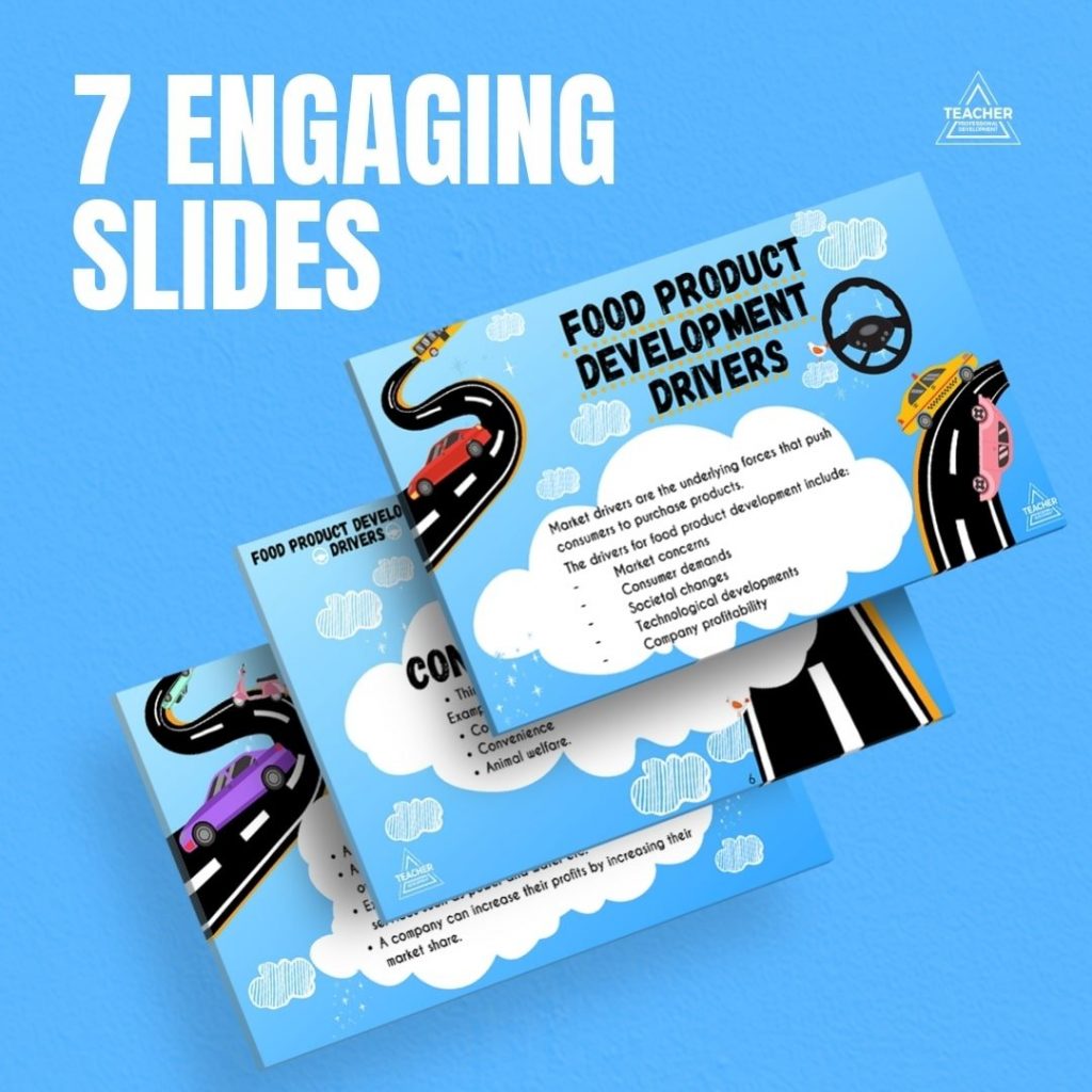 Food Product Development Drivers Activity - Teaching Resources