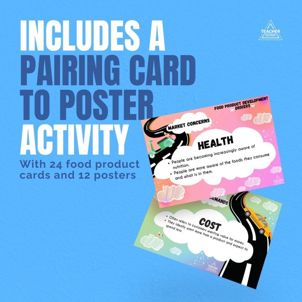 Food Product Development Drivers Activity - Teaching Resources