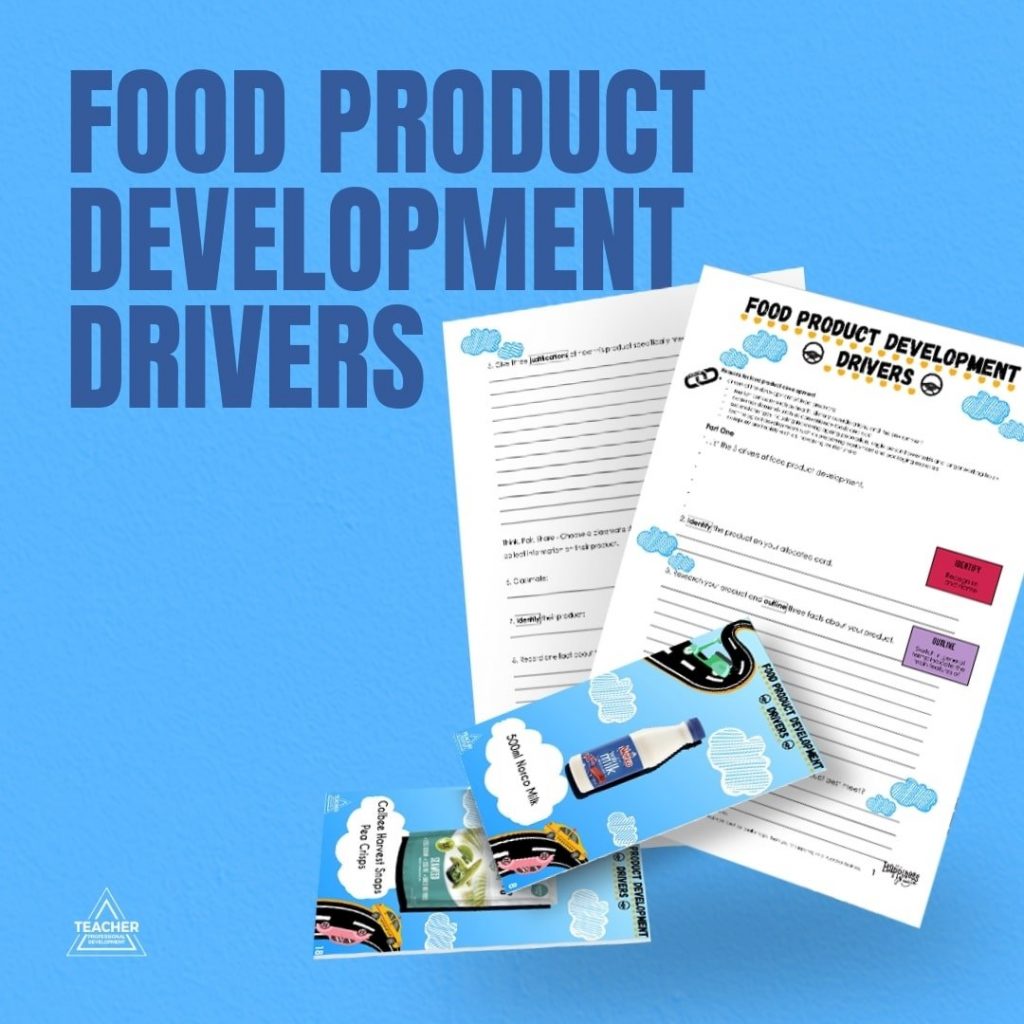 Food Product Development Drivers Activity - Teaching Resources