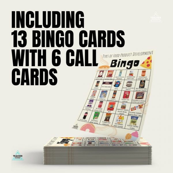 Types of Food Product Development Bingo Activity - Teaching Resources