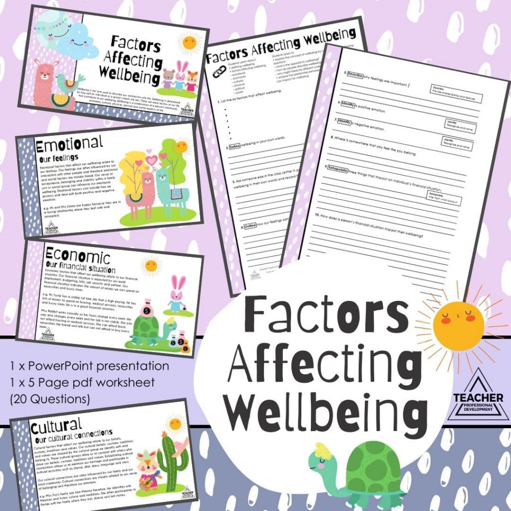 CAFS Factors Affecting Wellbeing - Teacher Professional Development