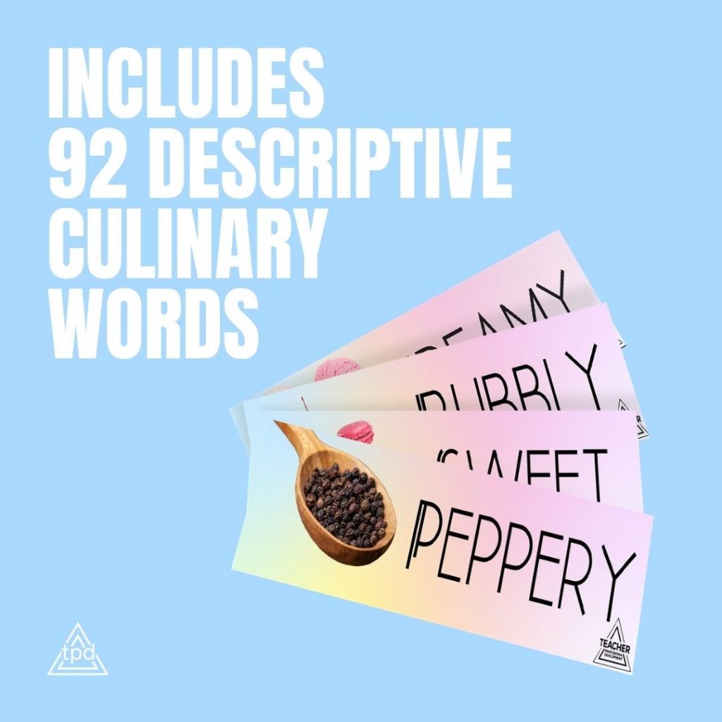 Culinary Descriptive Word Wall Teaching Resources
