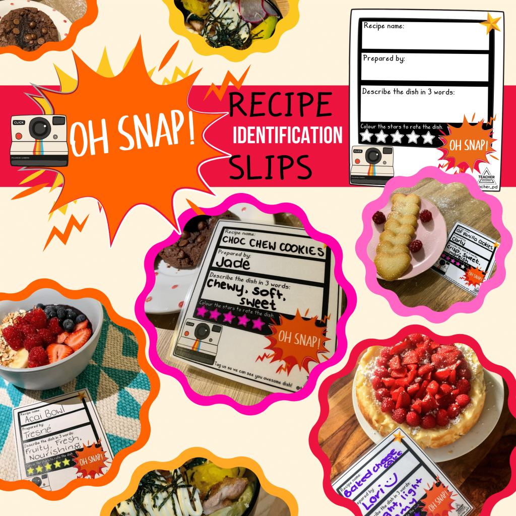 ‘Oh Snap’ Recipe Identification Slip - Teaching Resources