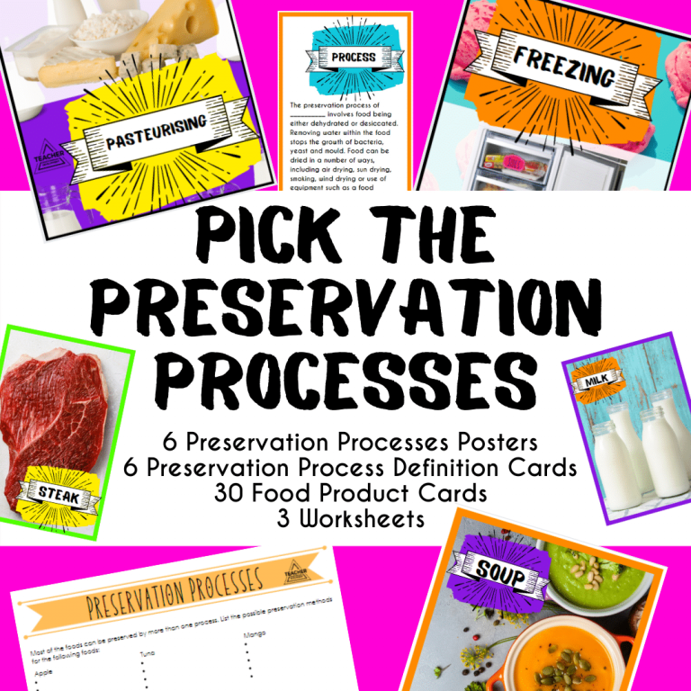 Pick the Preservation Processes - Teaching Resources
