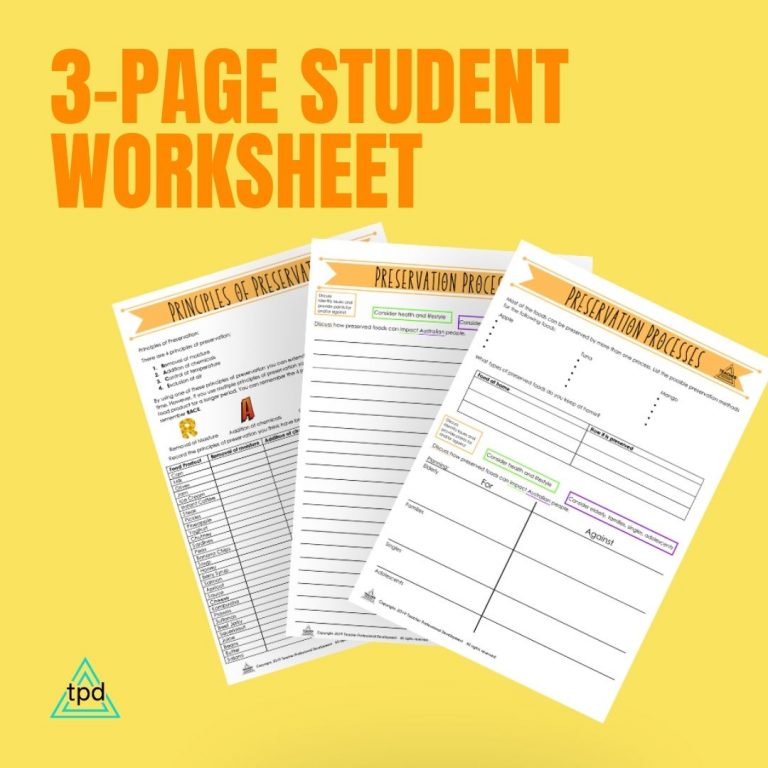 Pick the Preservation Processes - Teaching Resources