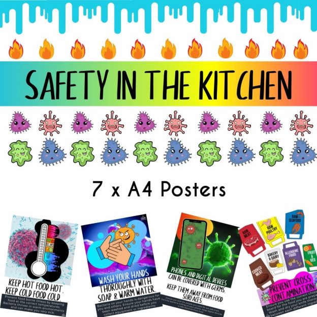 Safety in the Kitchen Posters - Teaching Resource