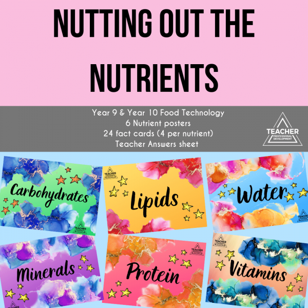 Essential Nutrients Match-Up Activity
