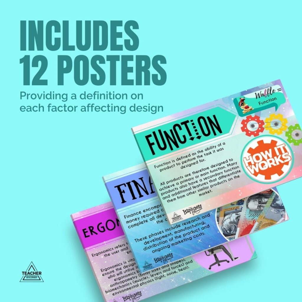Design and Technology Posters - Factors Affecting Design