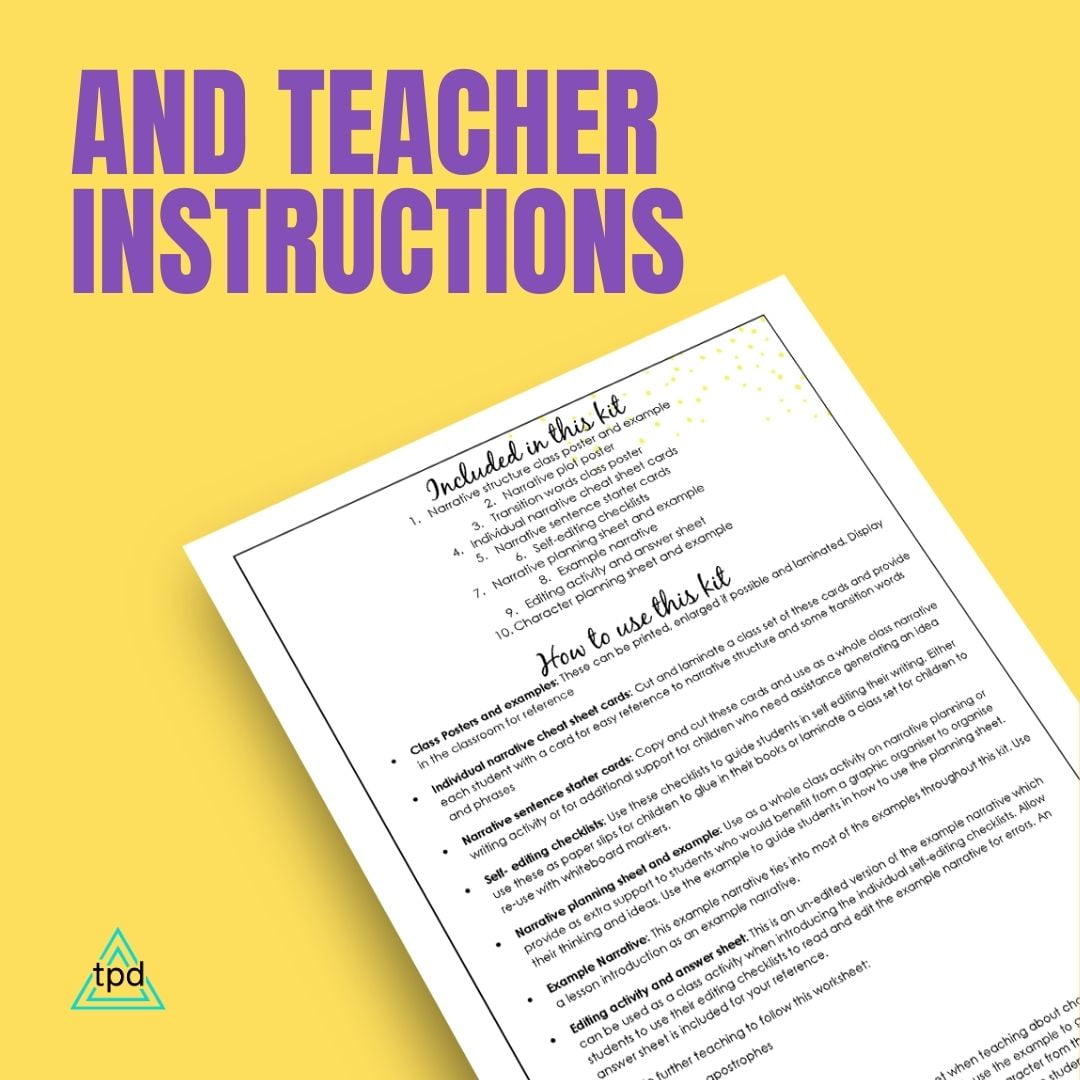 Year 3 and 4 Narrative Kit - Teacher Professional Development