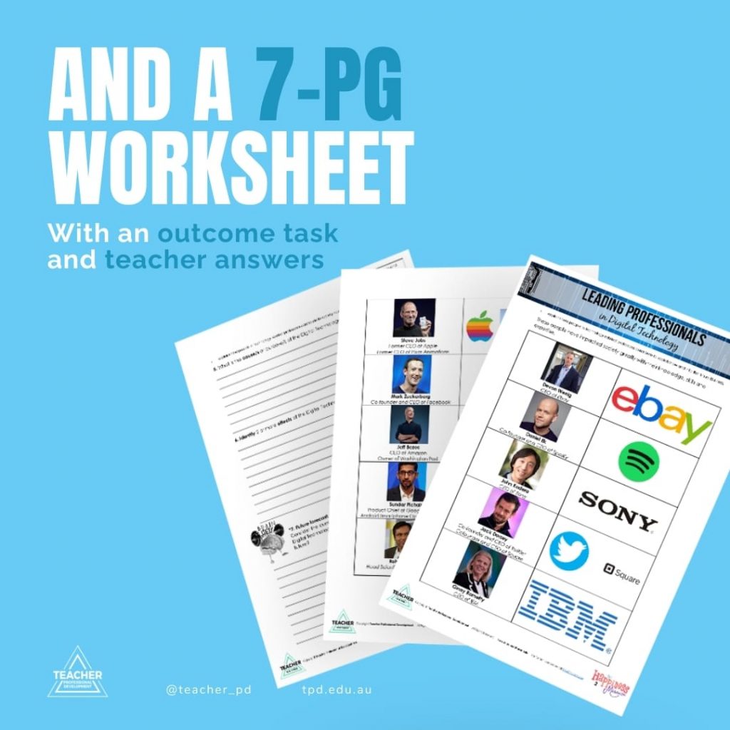 Digital Technologies Leading Professionals Activity and Poster Pack ...