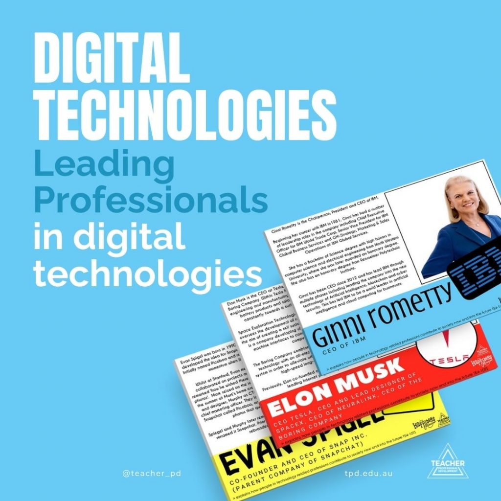 Digital Technologies Leading Professionals Activity and Poster Pack ...