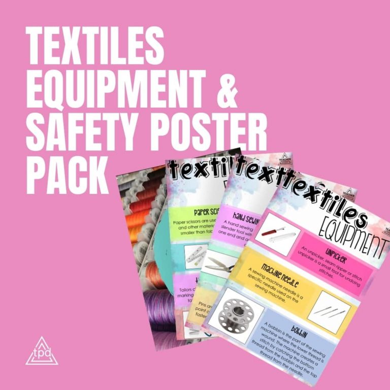 Textiles Equipment and Safety Poster Pack - Teacher Professional ...