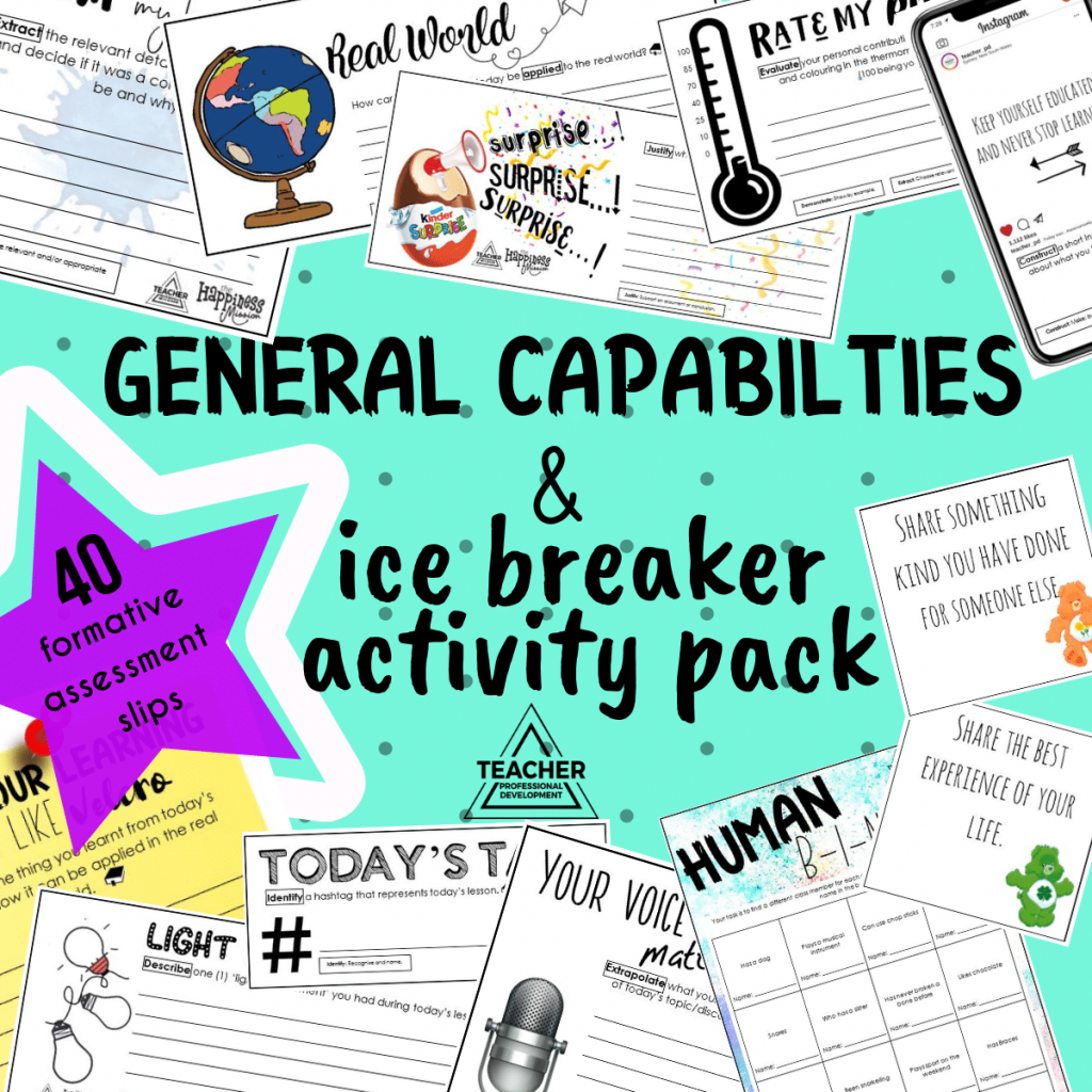 General Capabilities and Icebreaker Activity Pack - Teacher ...