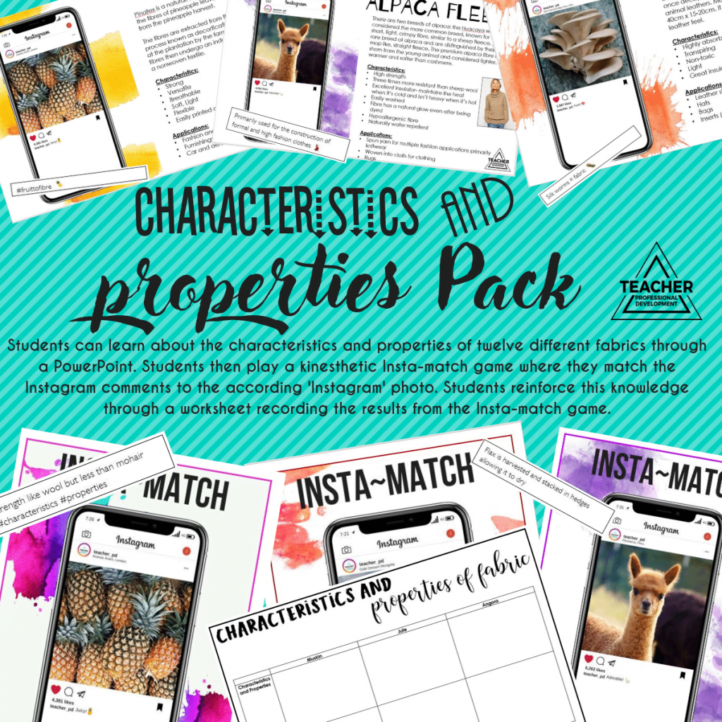 Textiles Characteristics and Properties of Materials Pack - Teacher ...