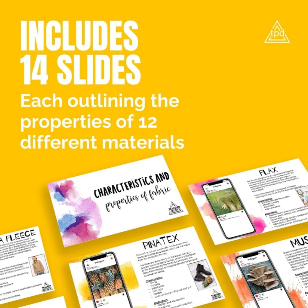 Textiles Characteristics and Properties of Materials Pack - Teacher ...