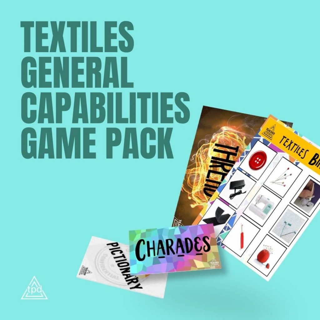 Textiles General Capabilities Game Pack - Teacher Professional Development