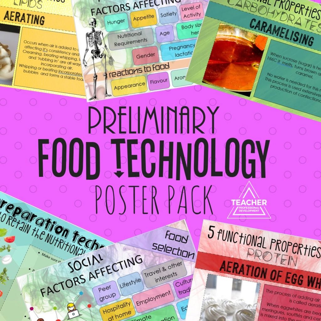 Preliminary Food Technology Resource Poster Pack - Teaching Resources