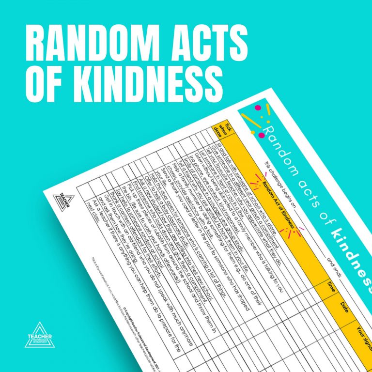 Random Acts of Kindness Challenge - Teacher Professional Development