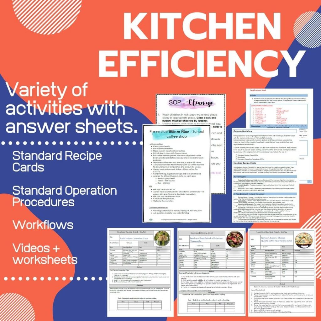 Kitchen Efficiency – Organisation is KEY! - Teacher Professional ...