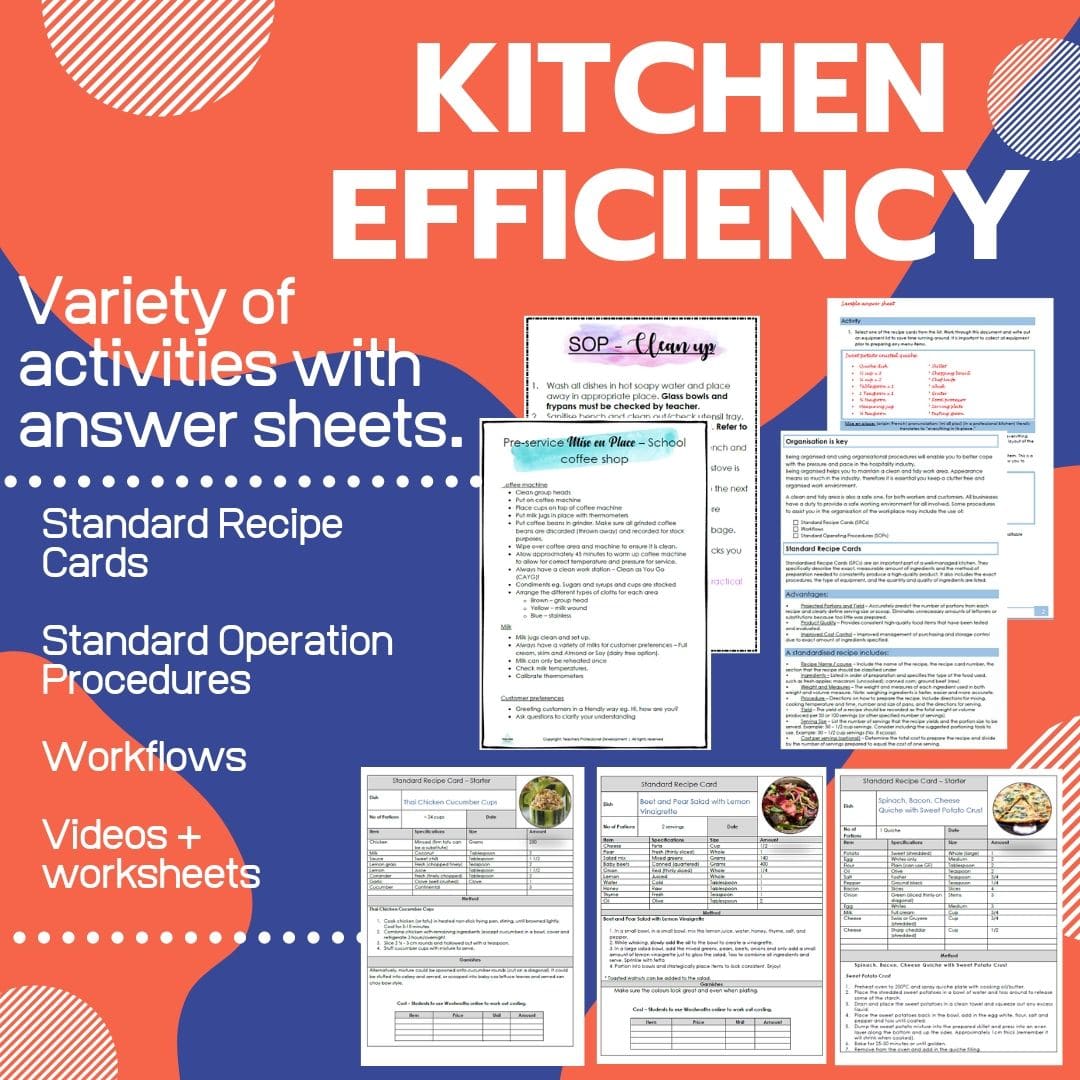 Kitchen Efficiency – Organisation is KEY! - Teacher Professional ...