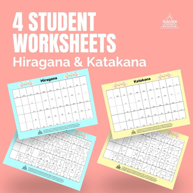Japanese Hiragana and Katakana Script Posters - Teacher Professional ...