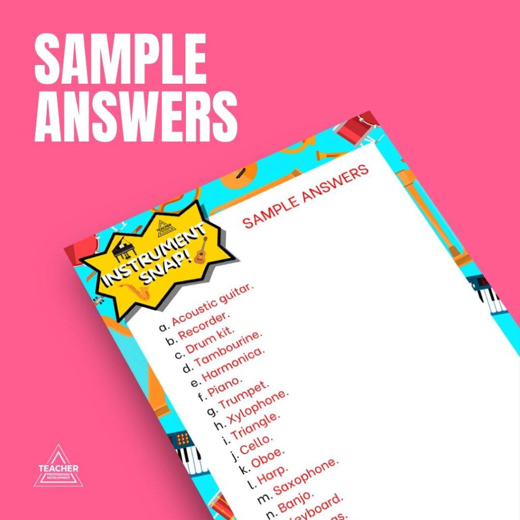 Instrument Snap - Teacher Professional Development