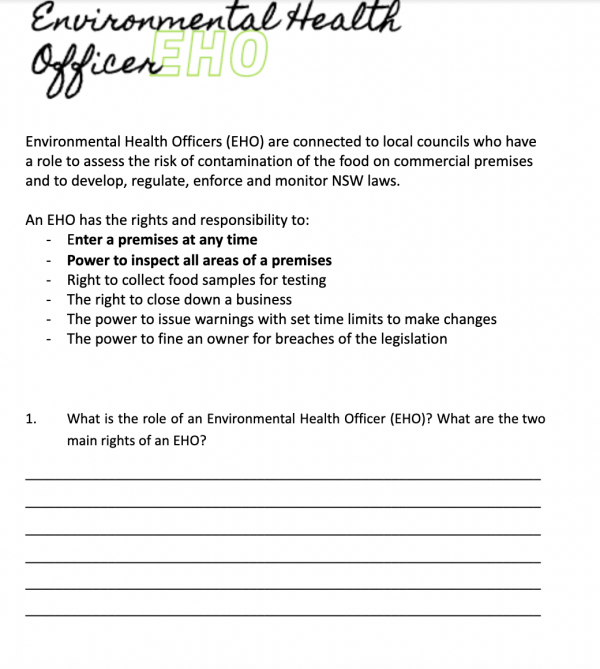 HSC Theory & Revision Booklet Hospitality - Teacher Resource