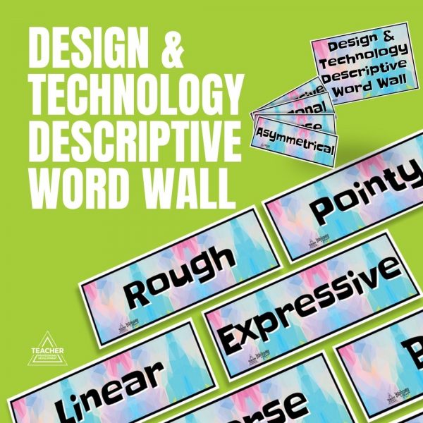 Design and Technology Descriptive Word Wall Teaching Resources
