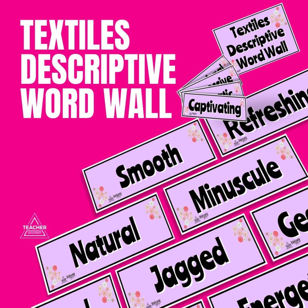 Textiles Descriptive Word Wall - Teacher Professional Development