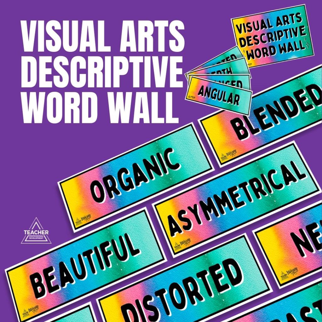 Visual Arts Descriptive Word Wall - Teaching Resources