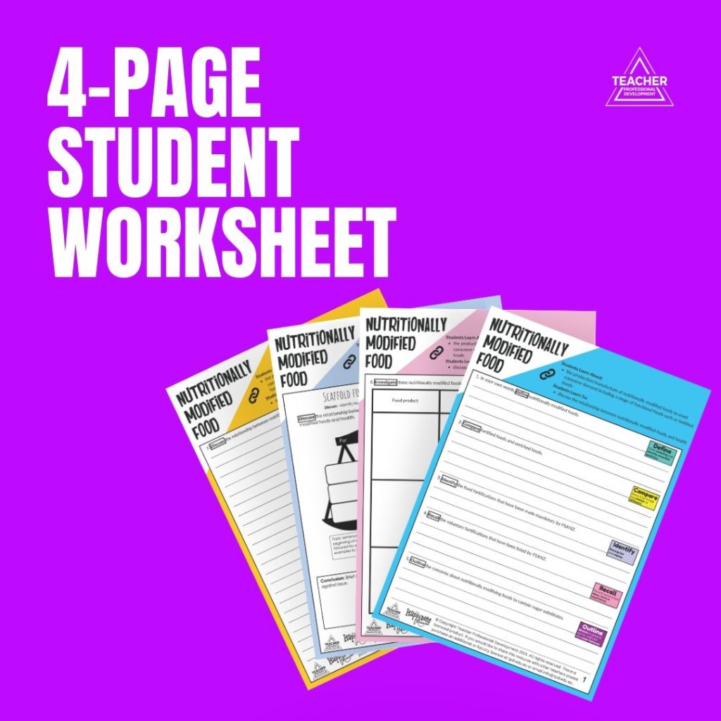 Nutritionally Modified Food - Teaching Resources