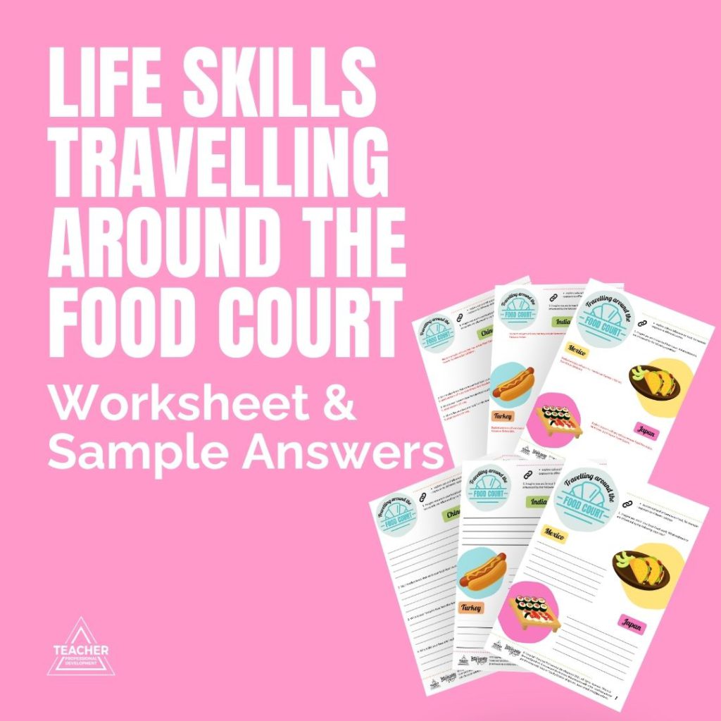 Life Skills Travelling Around the Food Court - Teacher Professional ...
