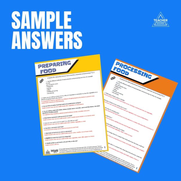 Life Skills Preparation, Processing and Properties of Food - Teacher ...