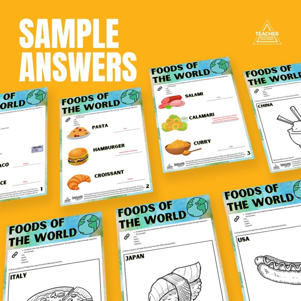 Life Skills Foods of the World - Teacher Professional Development